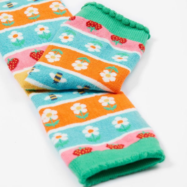 Frugi Little Knitted Leggings - Daisy Fair Isle/Ladybird - Scandi Down ...